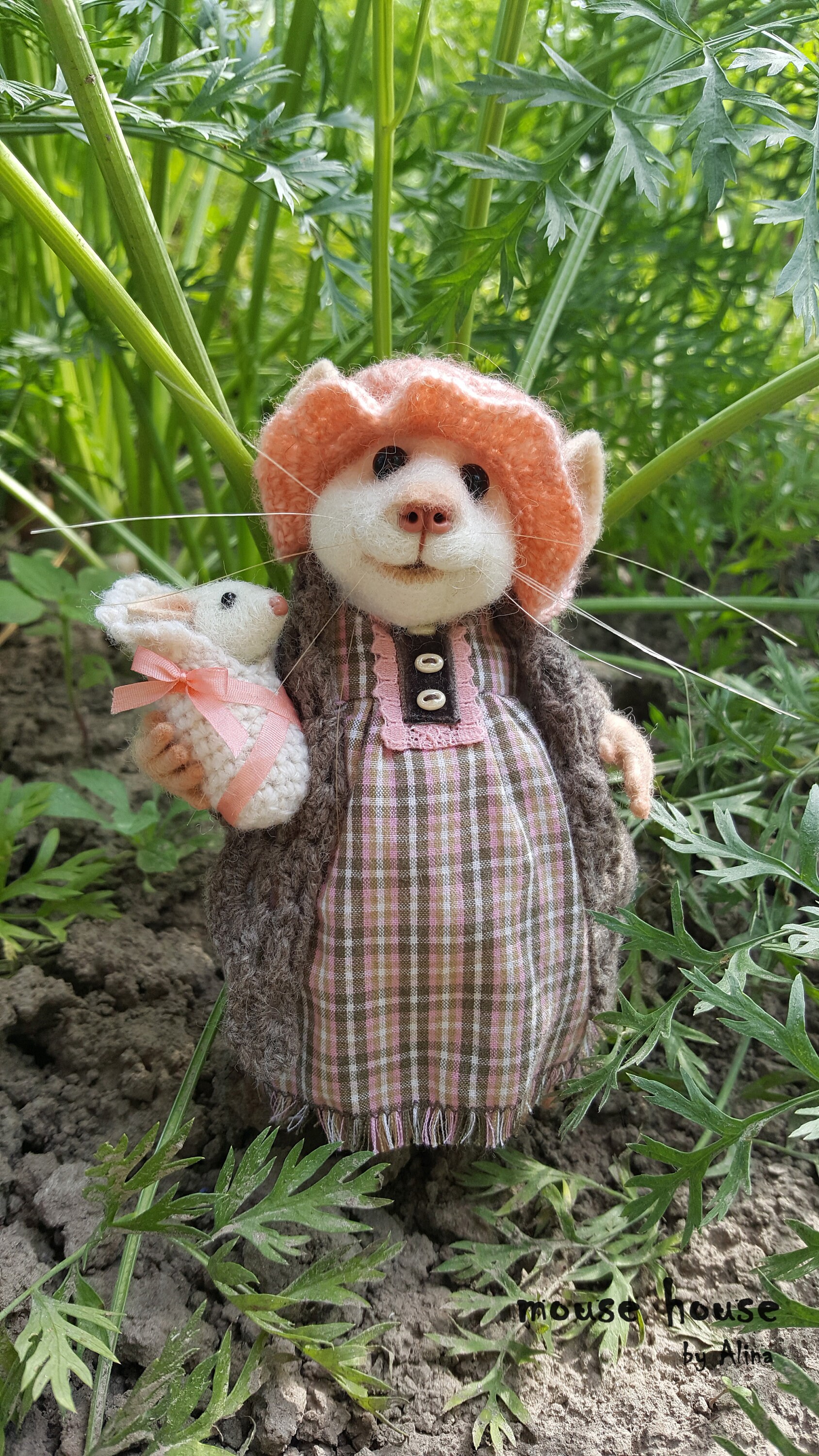 Needle Felted Mouse With Baby, Wool Art Doll, Collectible Figurine - Etsy