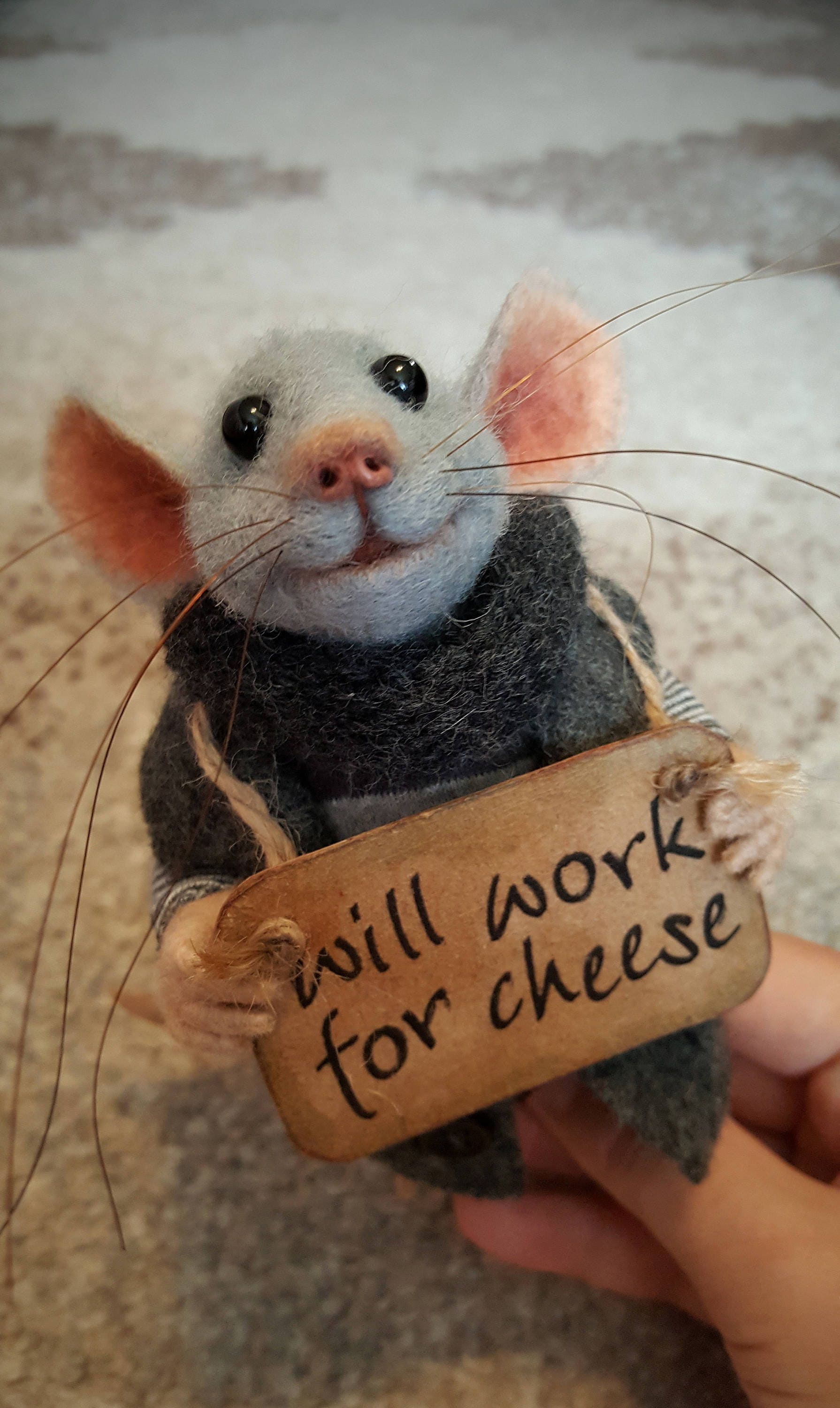 Homeless Mouse Collectible Doll Felted Mouse Soft | Etsy Canada