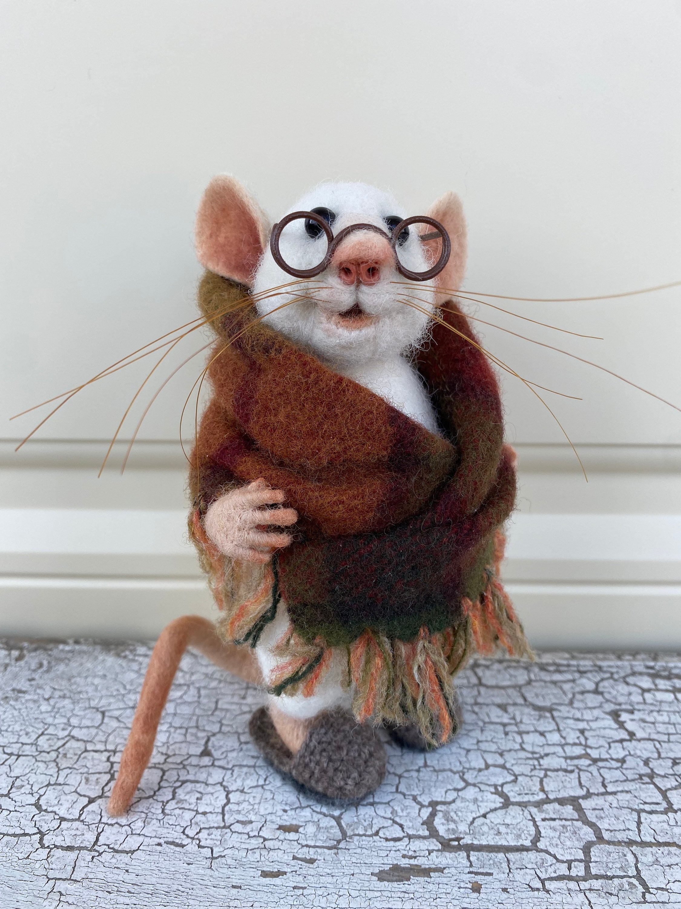 Needle Felted Granny Mouse Art Doll, Soft Sculpture - Etsy