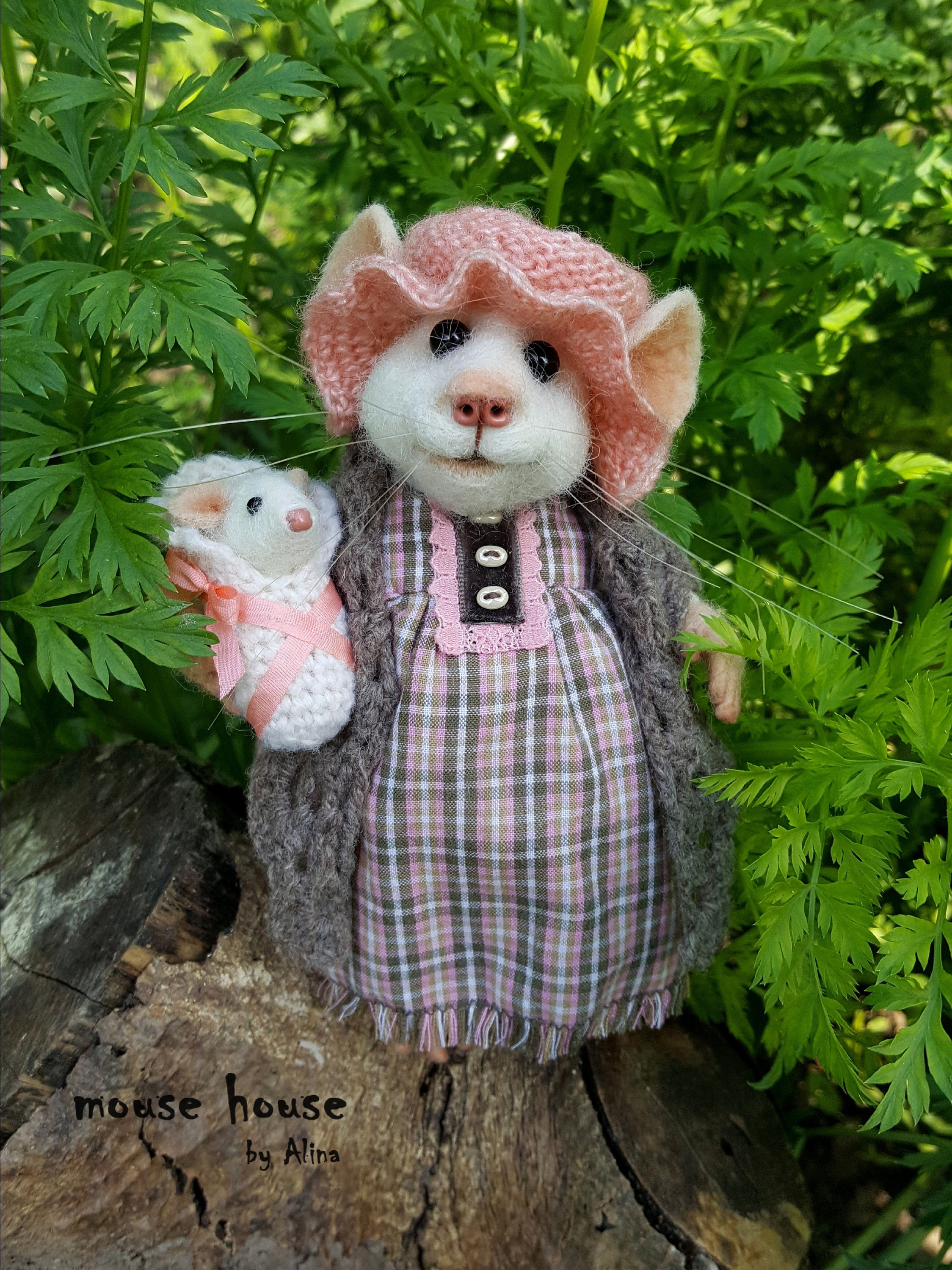 Mouse With a Little Baby Mouse Cool Christmas Gift for | Etsy