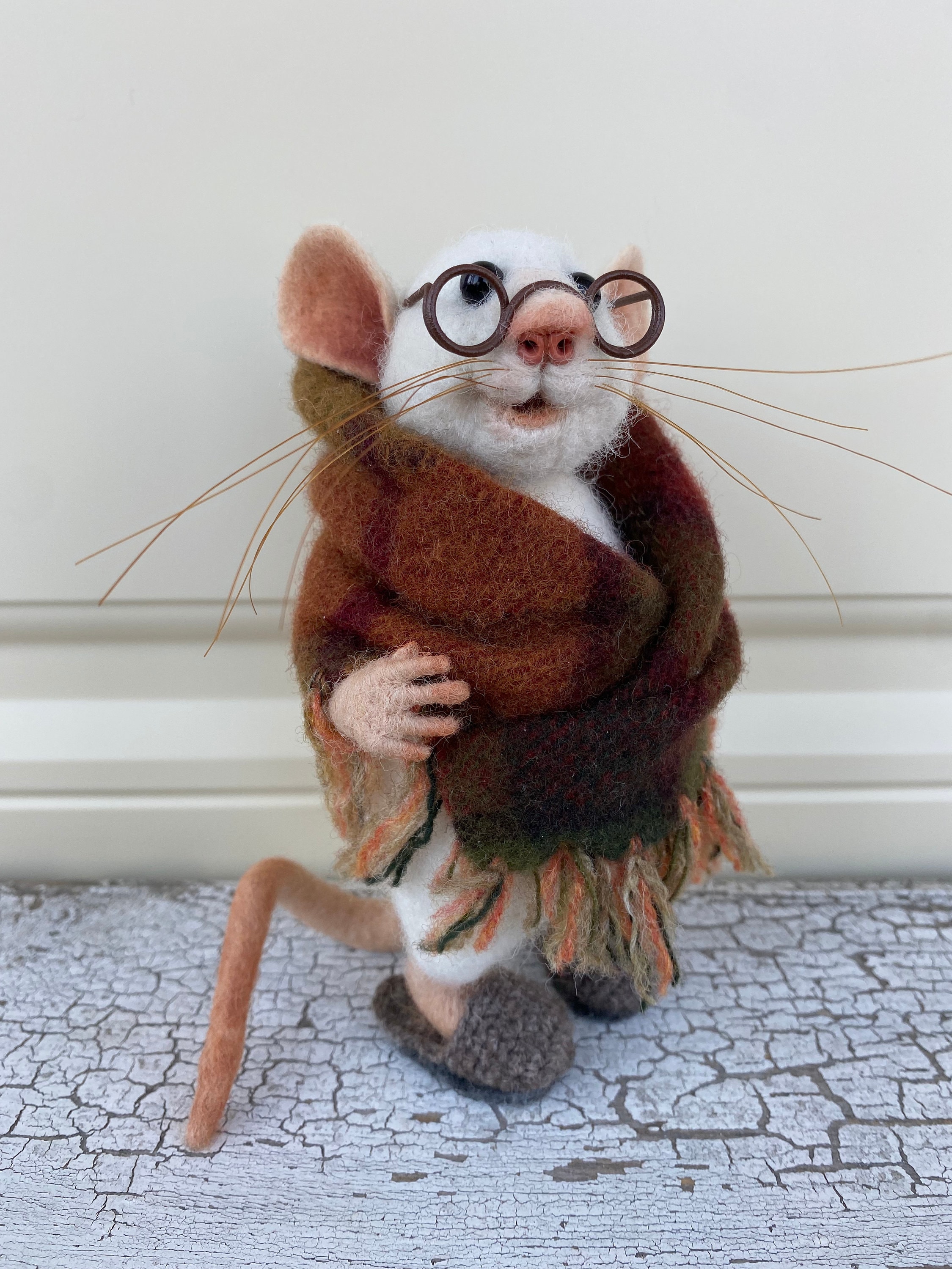 Needle Felted Granny Mouse Art Doll, Soft Sculpture - Etsy