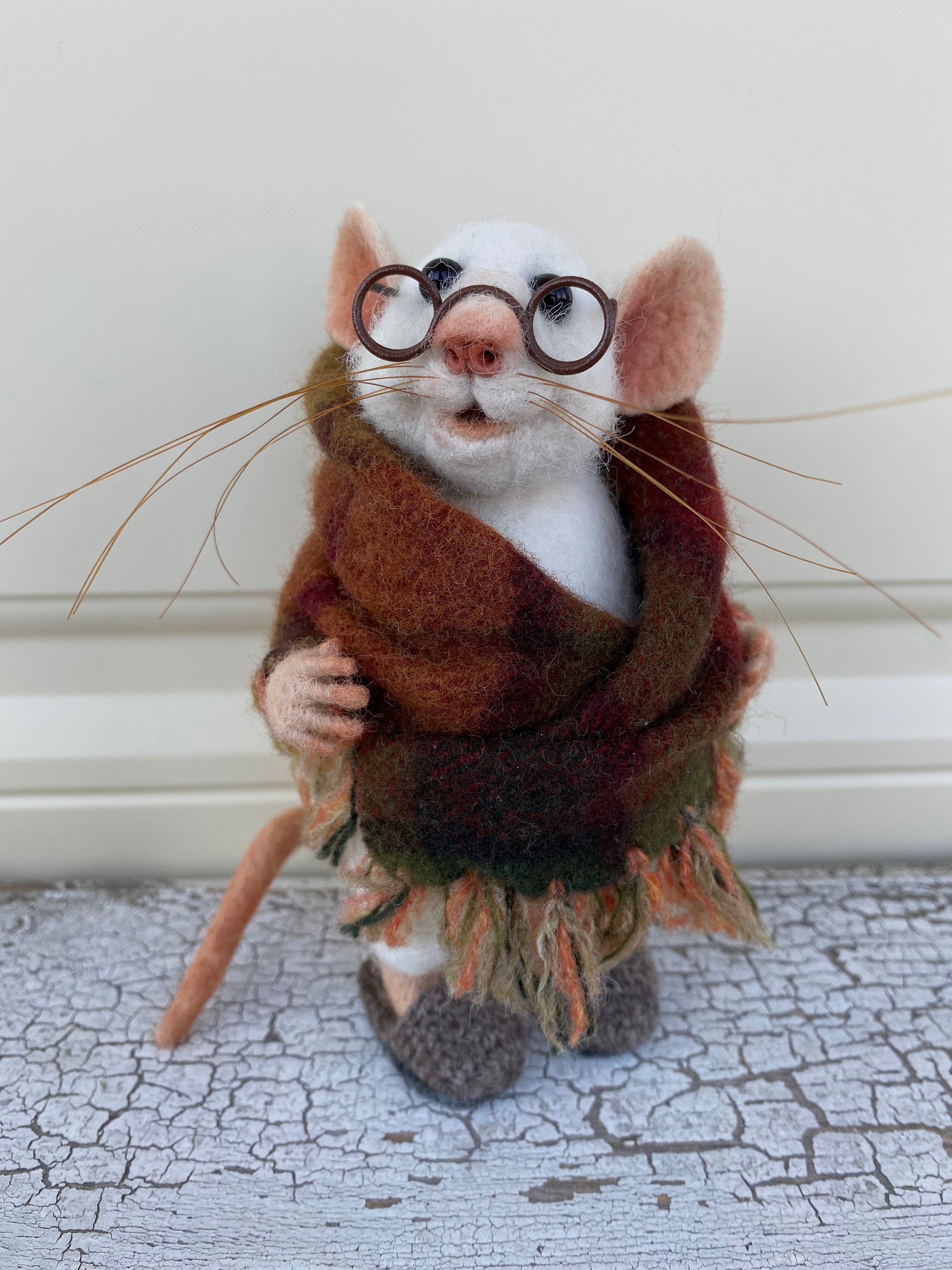 Needle Felted Granny Mouse Art Doll, Soft Sculpture - Etsy