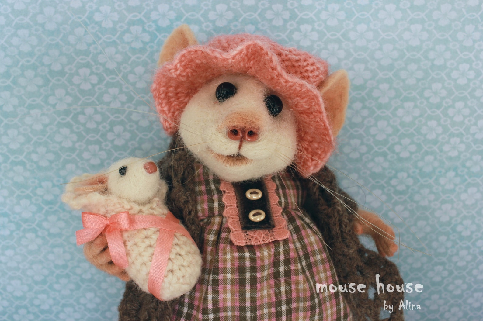 Mouse With a Little Baby Mouse Cool Christmas Gift for | Etsy