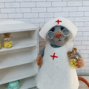 Nurse Mouse Get Well Soon Medical Ornament Felted Mouse - Etsy