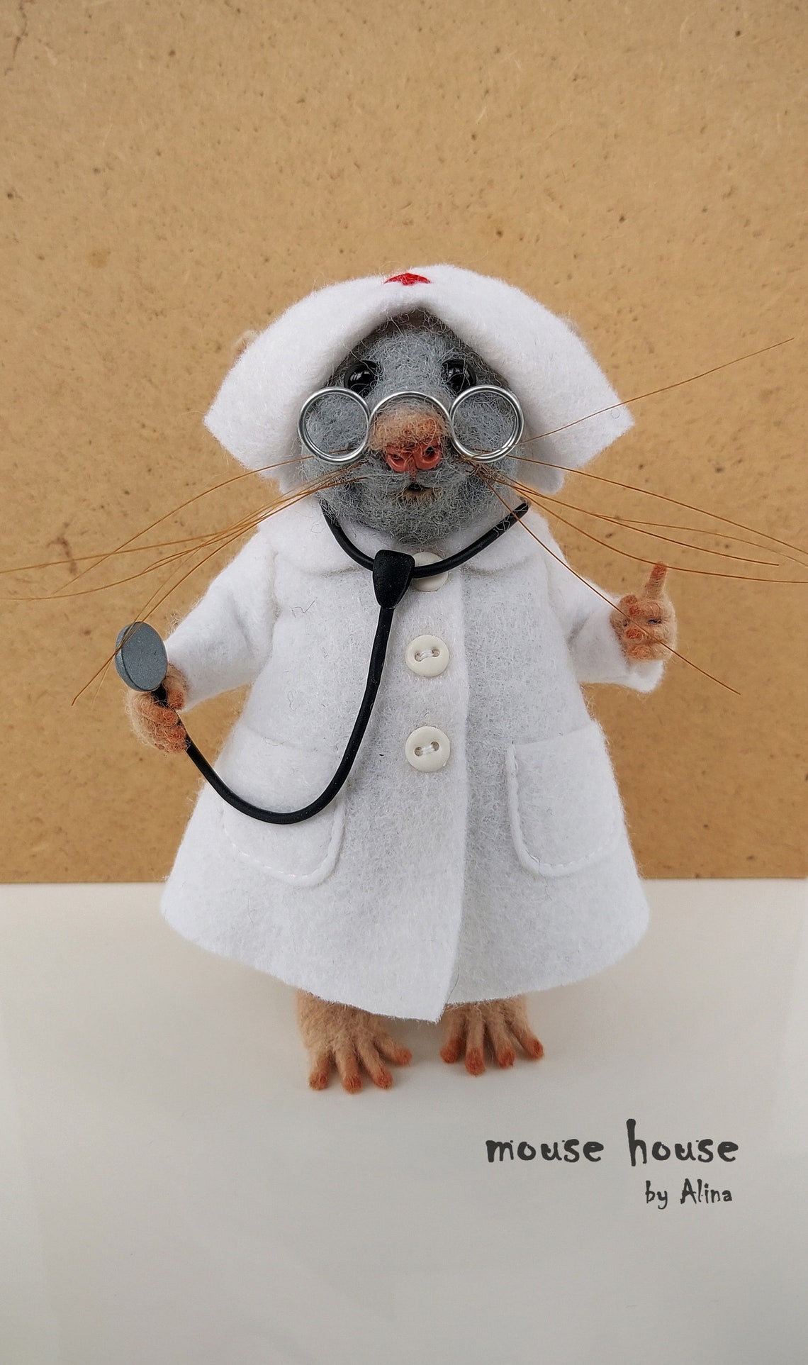 Needle Felted Doctor Mouse With Stethoscope – Physician Gift - Etsy