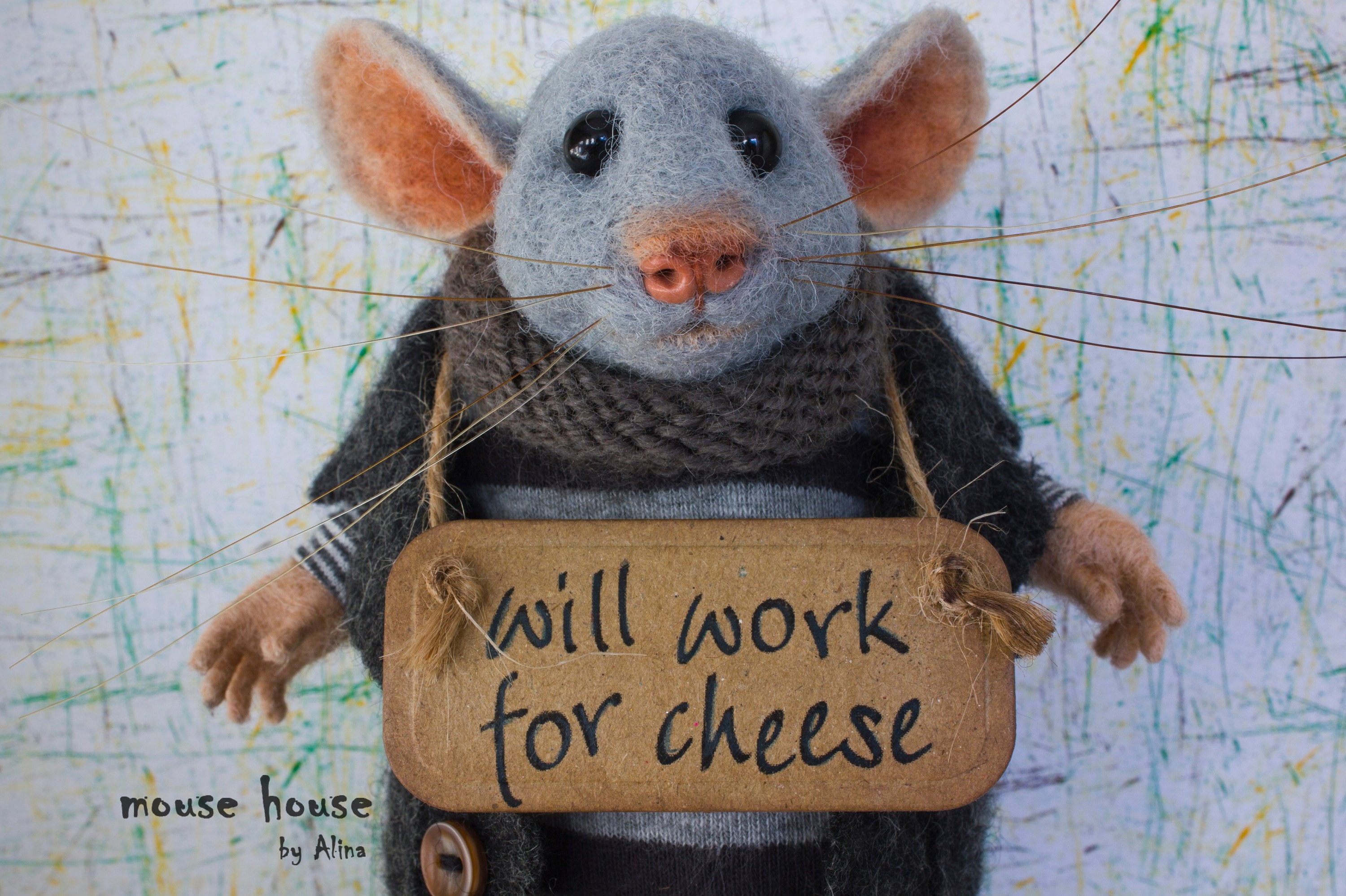 Homeless Mouse Collectible Doll Felted Mouse Soft | Etsy Canada