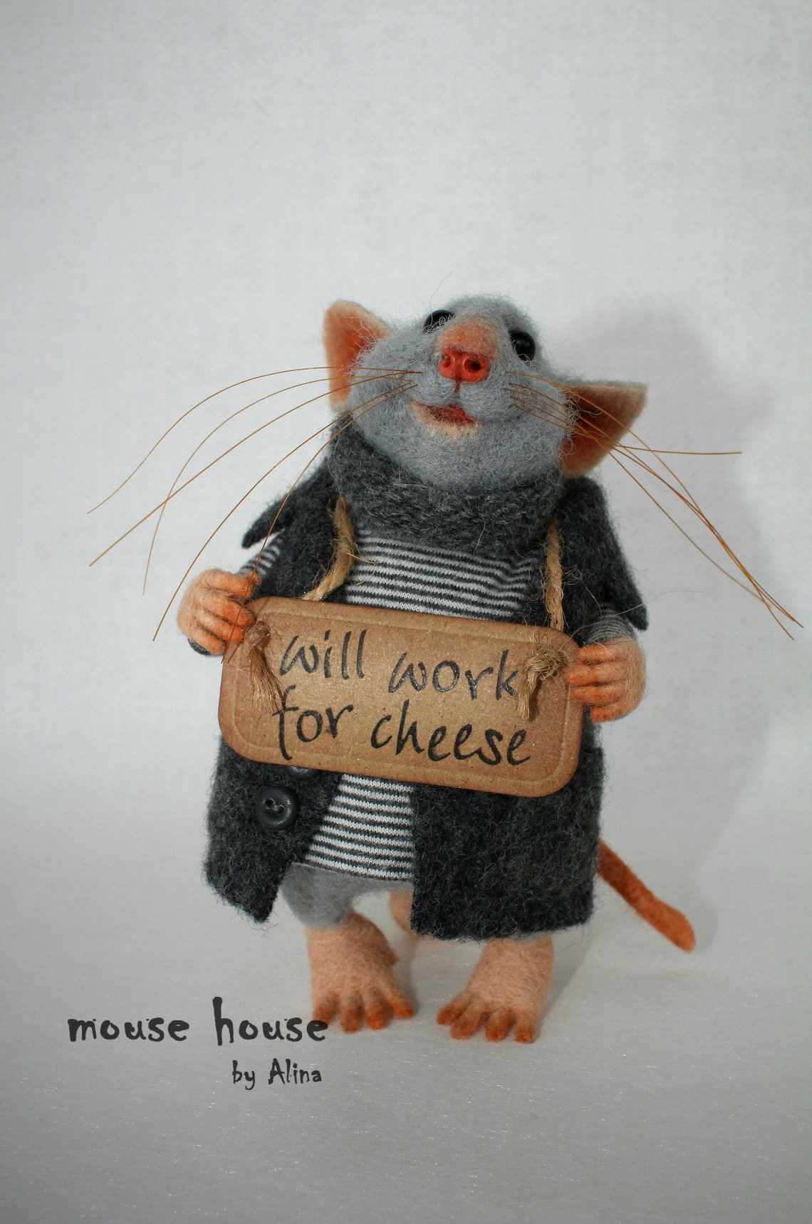 Homeless Mouse Collectible Doll Felted Mouse Soft | Etsy Canada