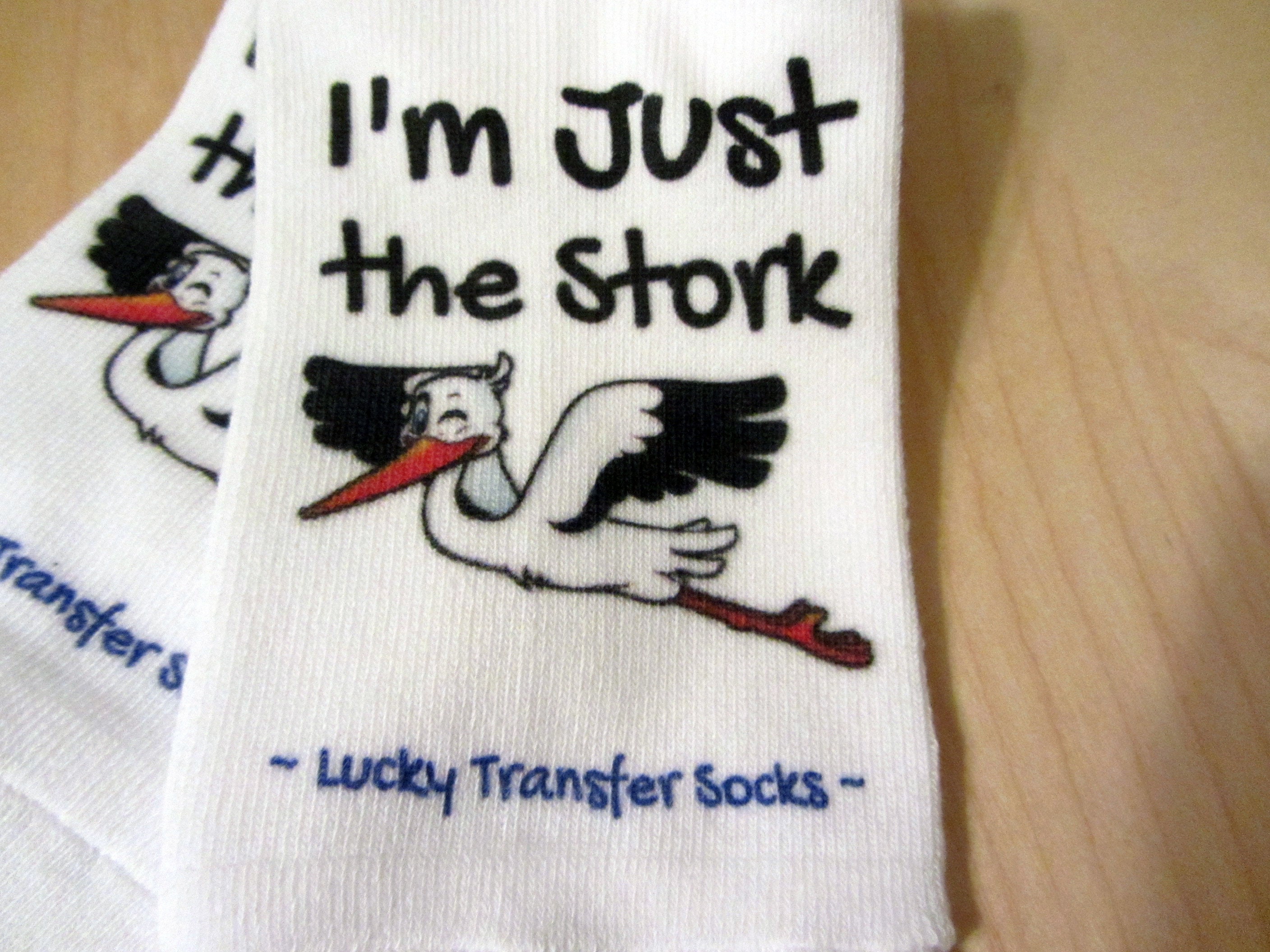 IVF Socks I'm Just the Stork Lucky Transfer Socks - Etsy