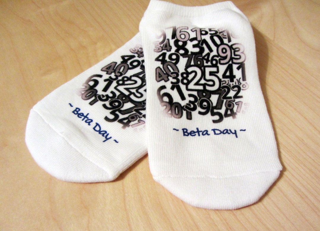 IVF Socks, Lucky Beta Day Socks - BFP Socks, Pupo, Beta Numbers, Hcg ...