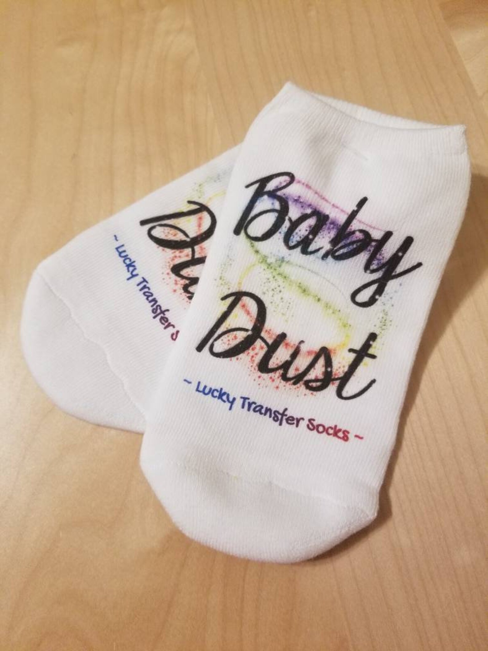 IVF Socks Lucky Transfer Socks Baby Dust With Fairy Dust - Etsy