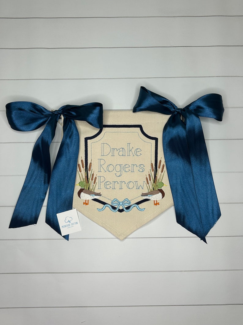 Mallard Duck Baby Banner, Birth Announcement, Baby Welcome Announcement ...