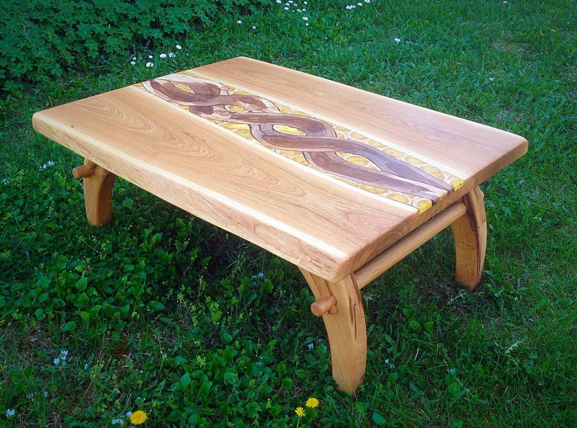 Unique Oak Coffee Table - Etsy