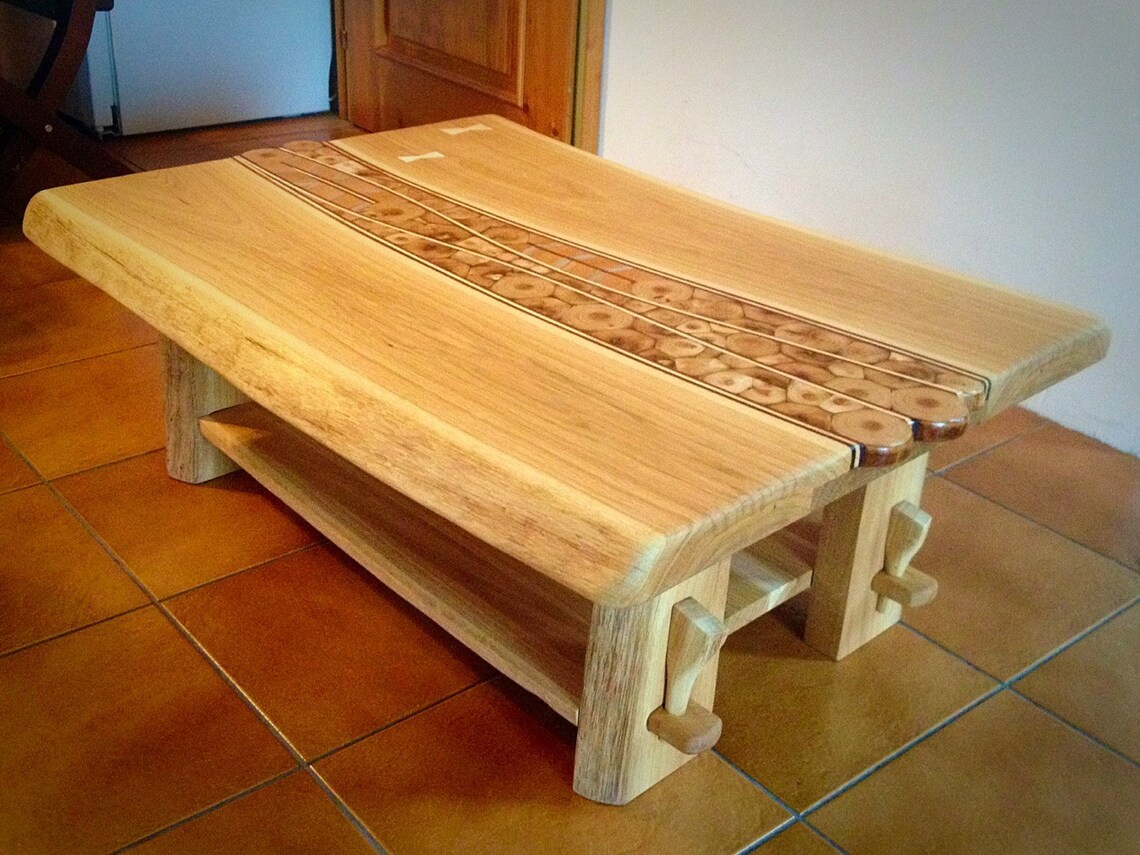 Unique Solid Wood Handmade Oak Coffee Table - Etsy