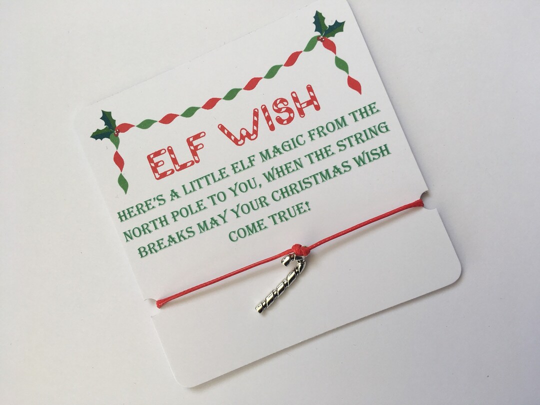 Elf Wish Bracelet, Elf Gift, Christmas Stocking Filler, Christmas Gift ...
