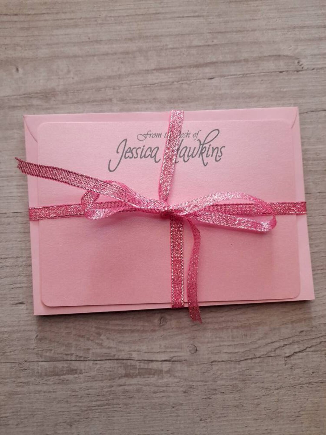 Desk Note Card, Personalised Stationary, Personalised Desk Notes, Pink ...