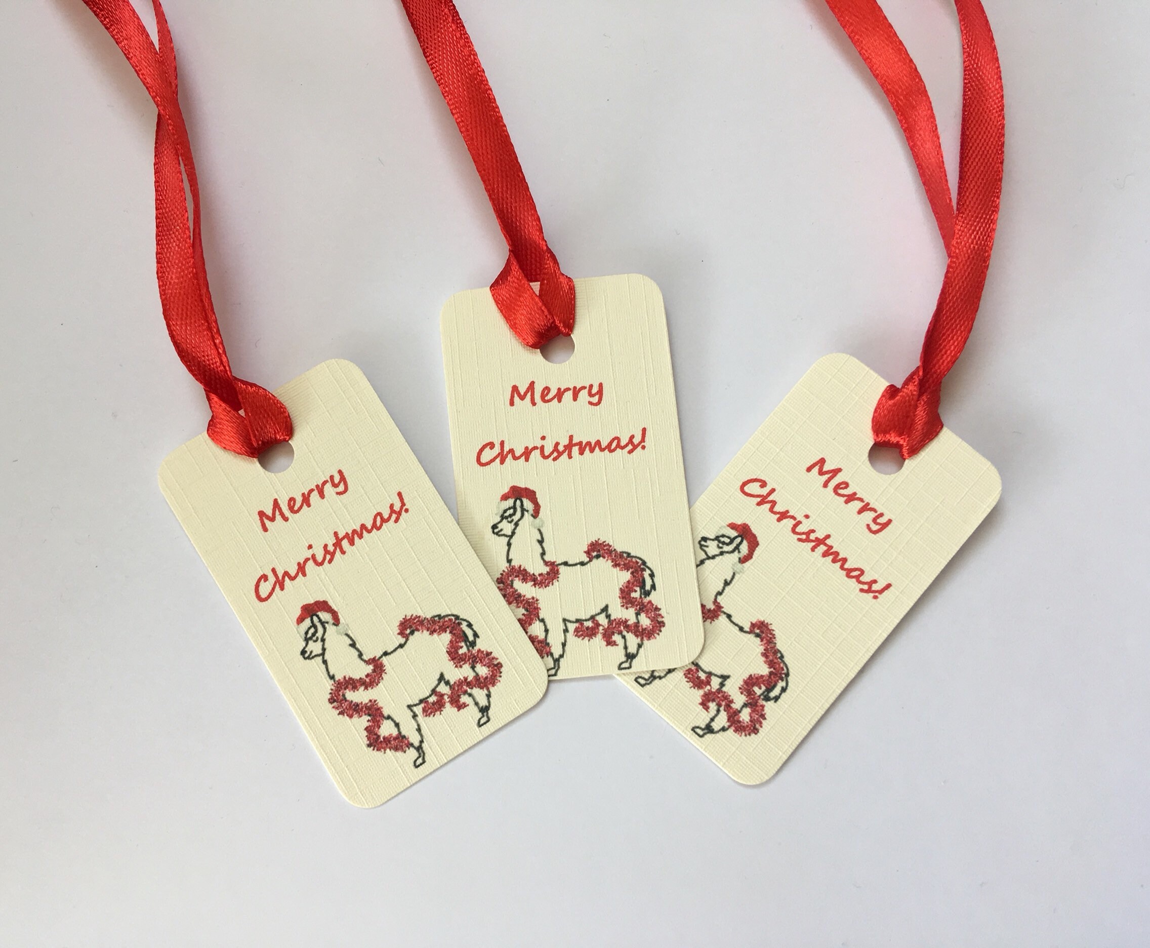 Christmas Gift Tag Christmas Llama Tags Llama Tags - Etsy UK