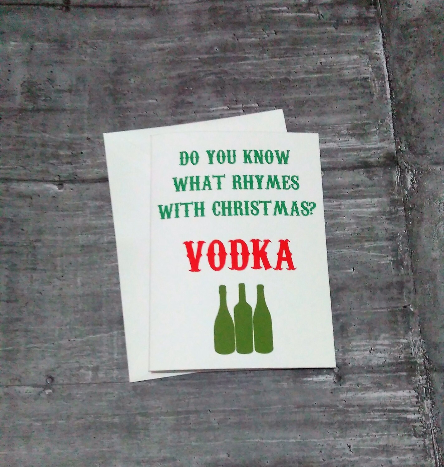 Funny Wine Vodka Christmas Card, Alcohol Humor A6 - Etsy