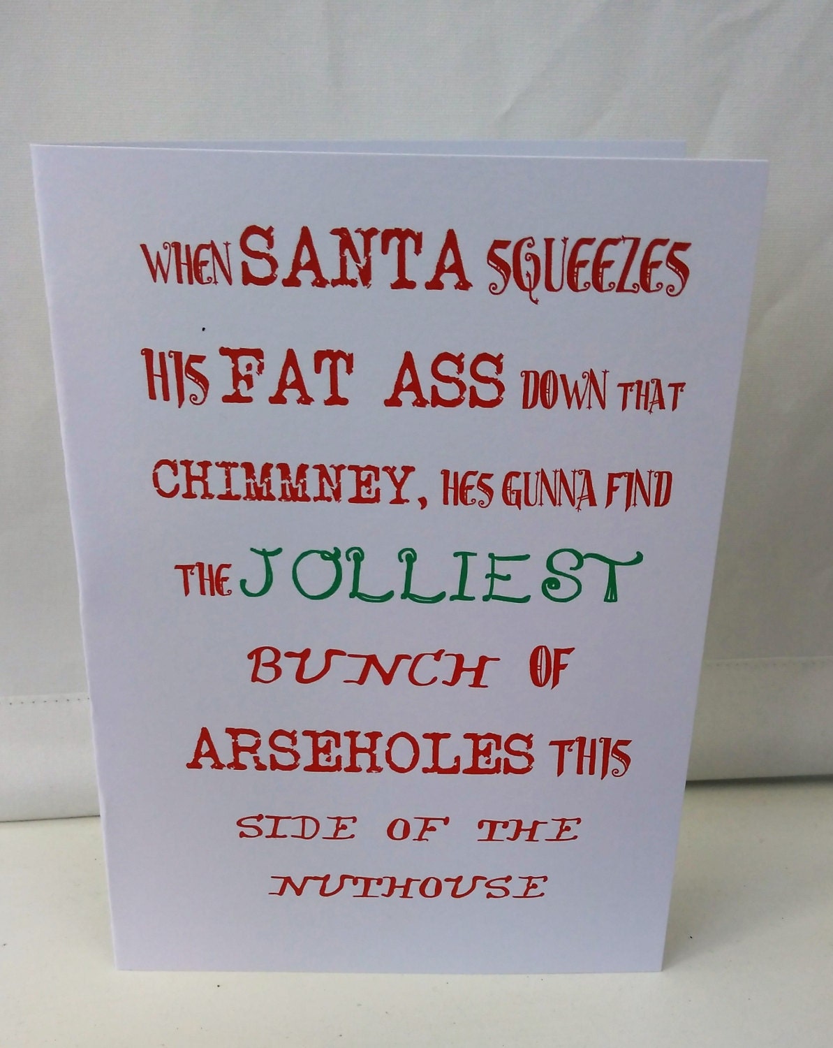 Christmas Card Rude Christmas Card Funny Christmas Card - Etsy UK