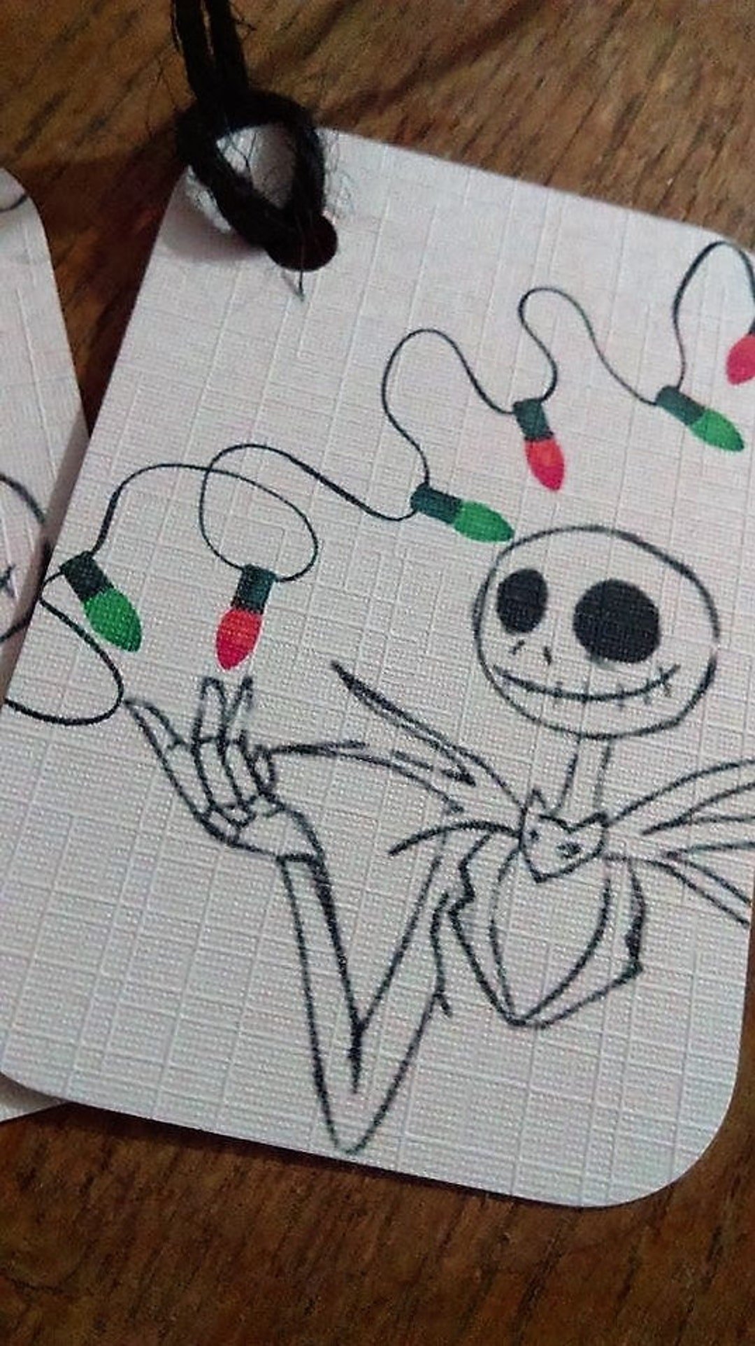 Jack Skellington Christmas Tags, Ivory Linen Card Stock - Etsy