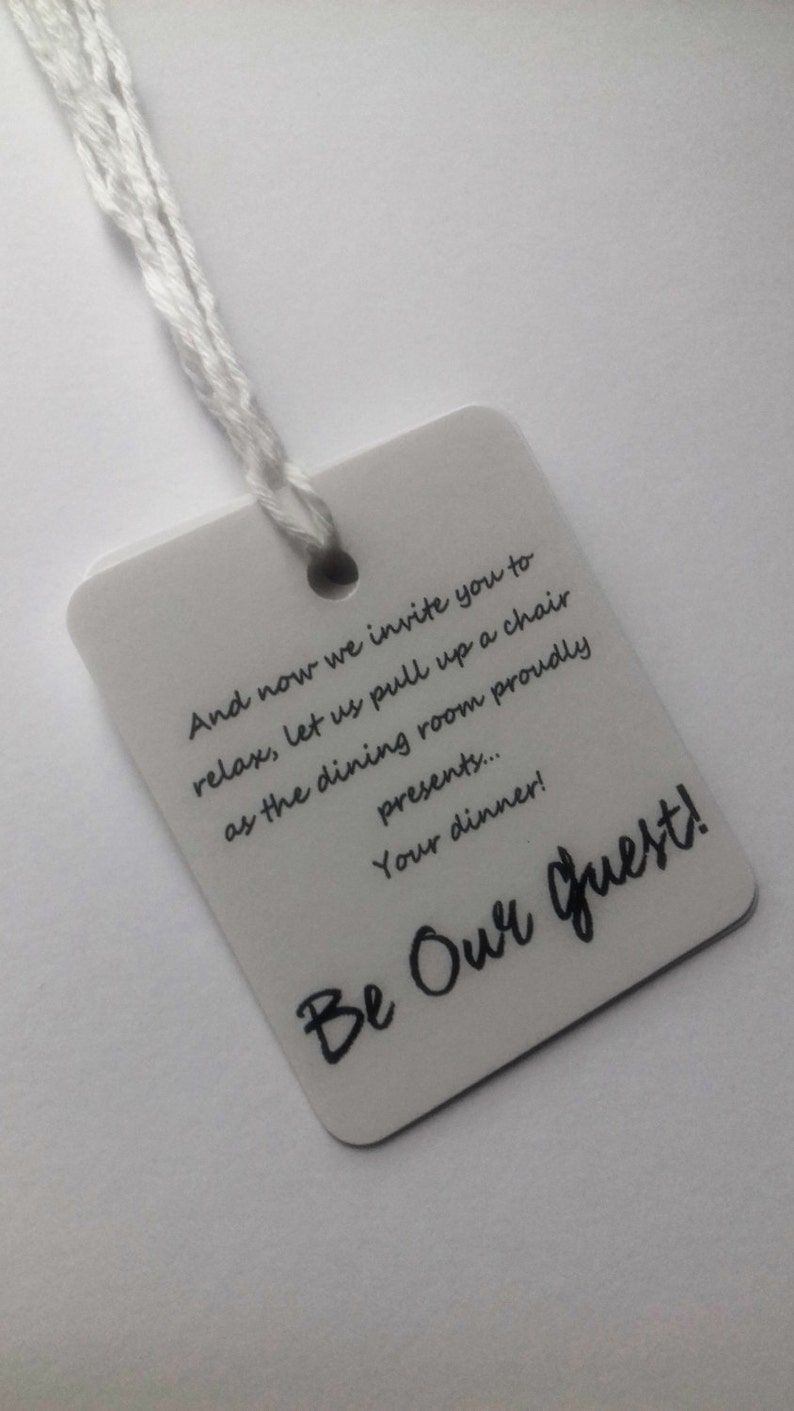 Beauty and the Beast Wedding Tags Be Our Guest Tags Beauty | Etsy UK