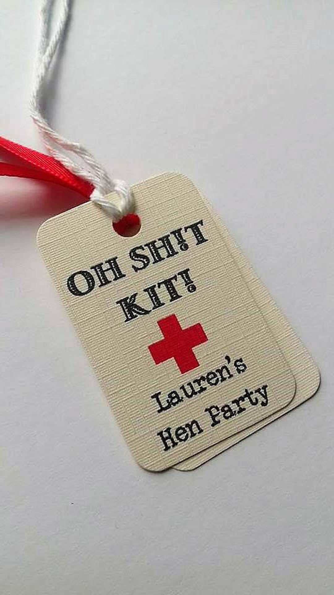 Hangover Kit, Hangover Kit Tags, Hen Party Tags, Wedding Hangover Kit ...