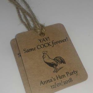 Hen Party Tags, Rude Hen Party Tags, Funny Hen Party Tags, Hen Party ...