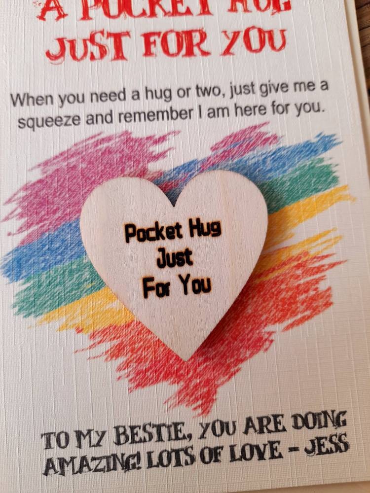 Pocket Hug Pocket Hug Token Friendship Gift Hug Token Best | Etsy UK