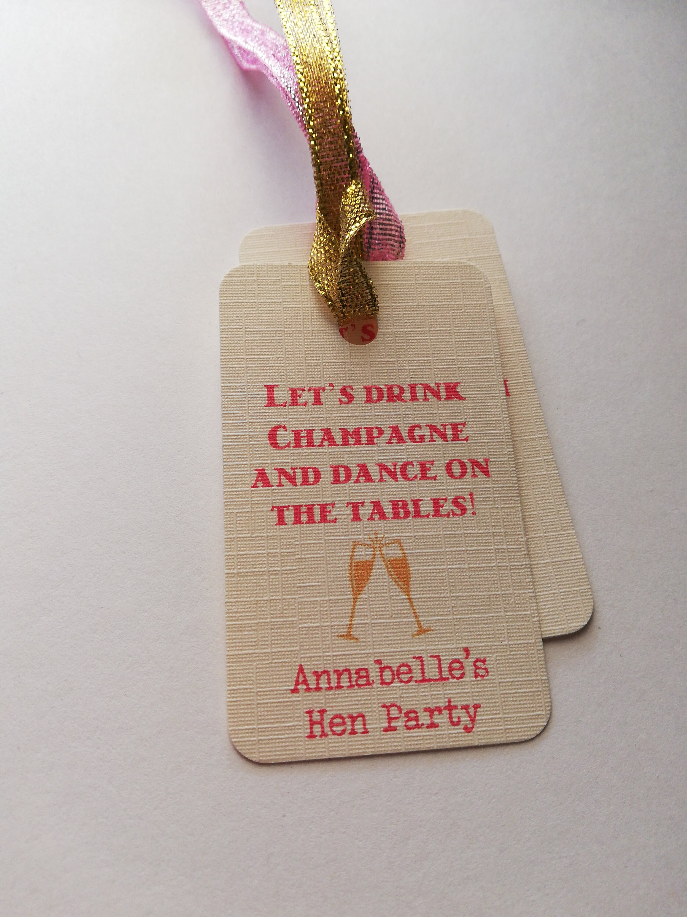 Champagne Hen Party Tags Hen Party Tags Bridal Shower Tags - Etsy UK