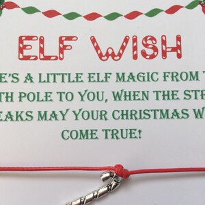Elf Wish Bracelet, Elf Gift, Christmas Stocking Filler, Christmas Gift ...