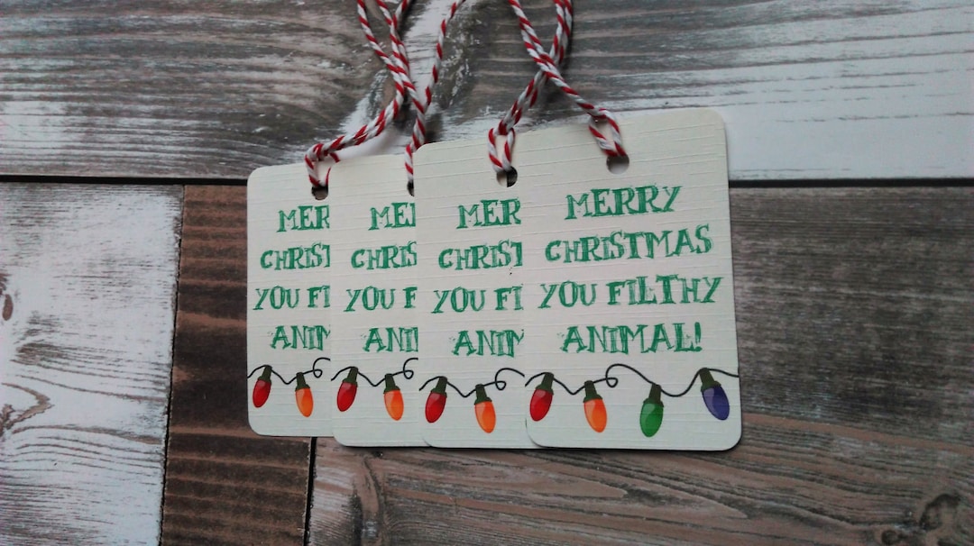 Funny Christmas Gift Tags, Rude Christmas Gift Tags, Filthy Animal Gift ...