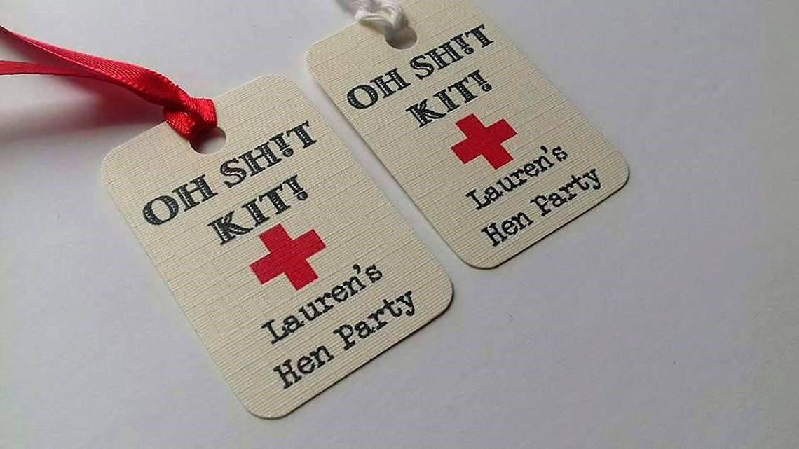 Hangover Kit Hangover Kit Tags Hen Party Tags Wedding - Etsy