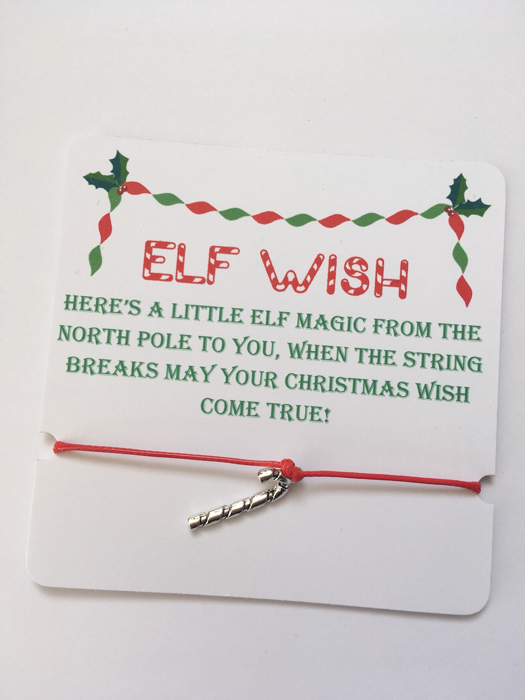 Elf Wish Bracelet, Elf Gift, Christmas Stocking Filler, Christmas Gift ...