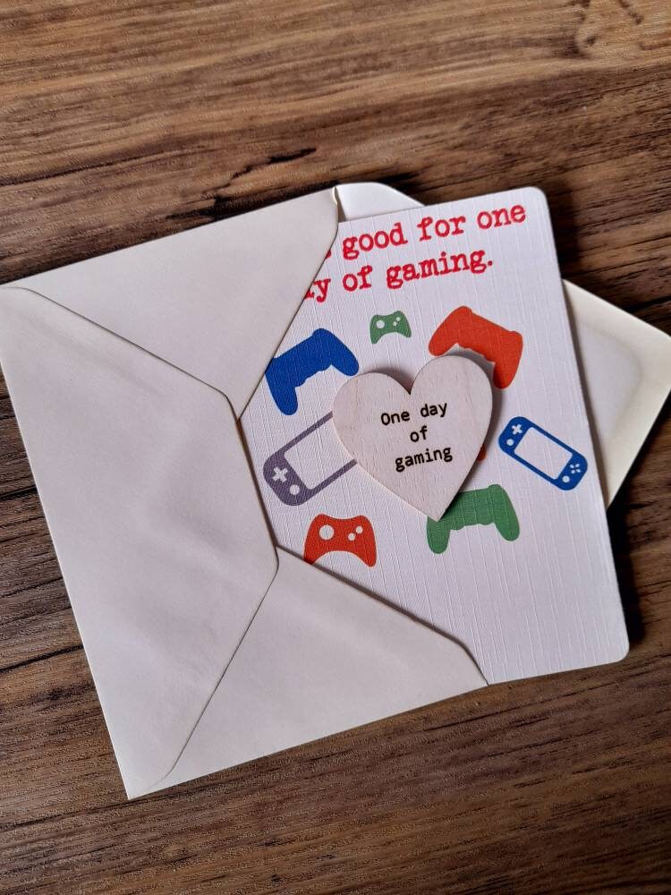 Gaming voucher gamer girl gamer boy gaming valentines gift | Etsy