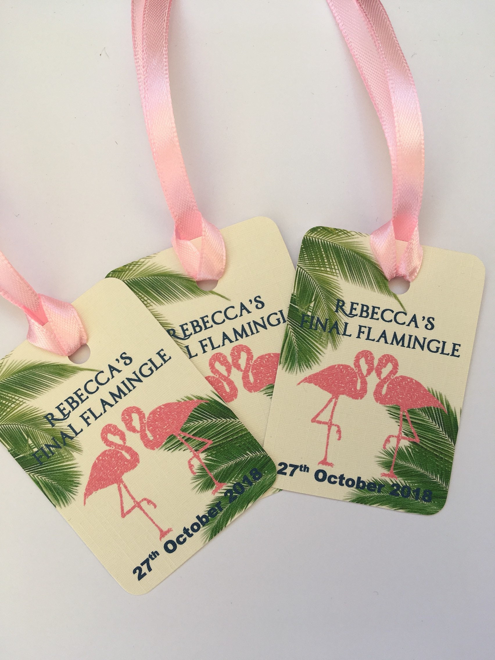Flamingo hen party summer hen party hen party tags hen | Etsy