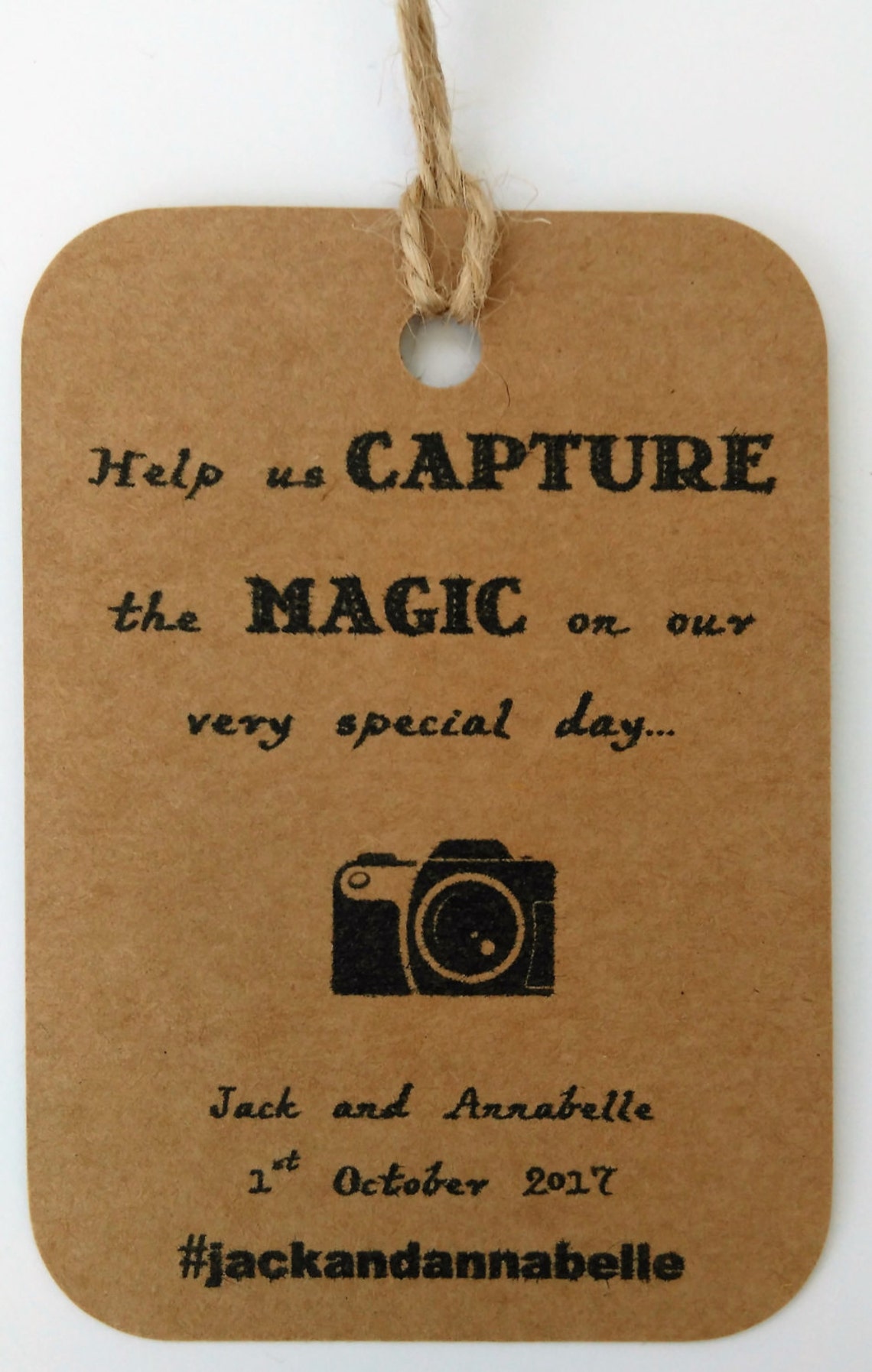 Wedding Camera Tags Wedding Photo Tags Capture the Moment | Etsy UK