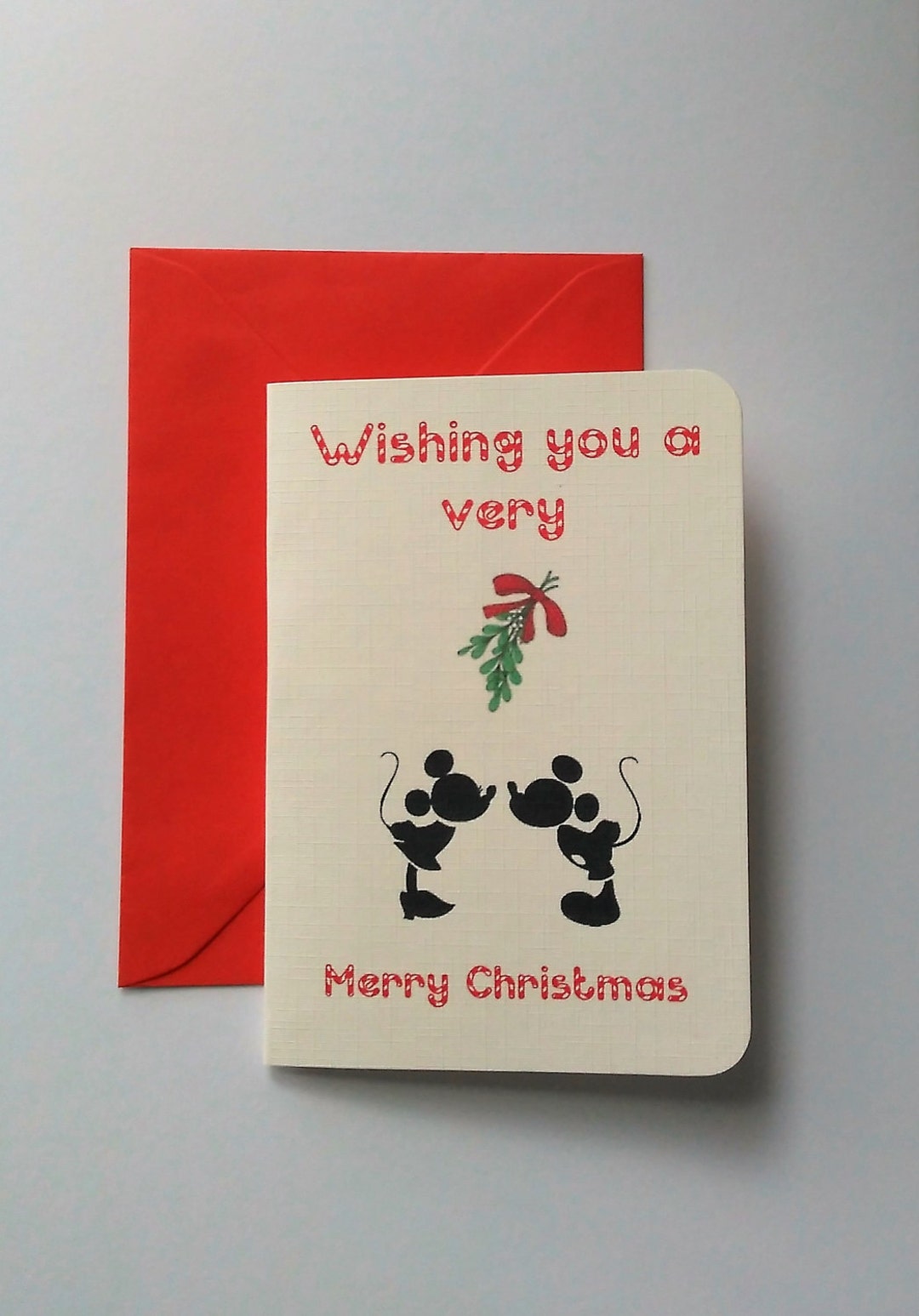 Disney Christmas Card, Mickey and Minnie Card, Card Pack. - Etsy