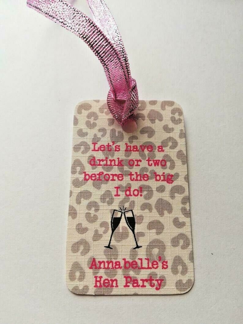 Leopard print hen party tags Leopard print Hen party tags | Etsy