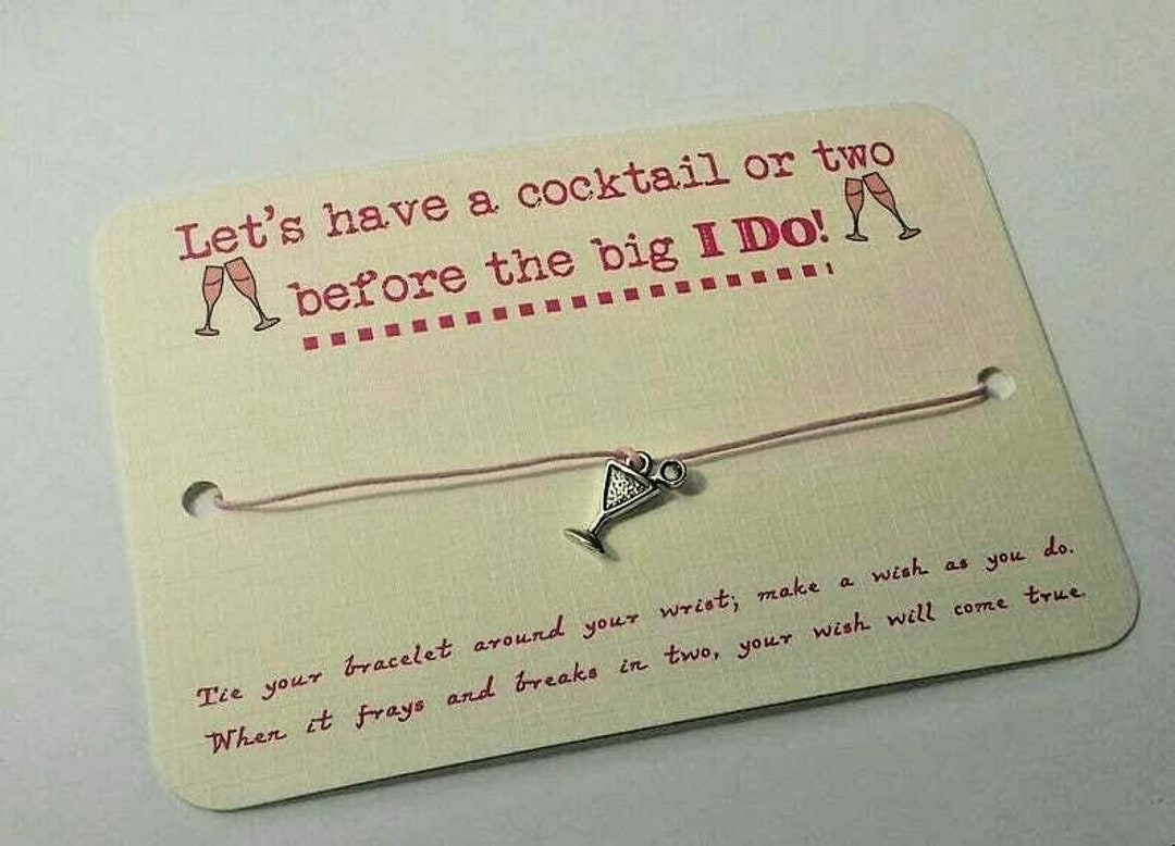 Hen Party Gift, Hen Party Favour, Hen Party Wish Bracelet, Hen Party ...