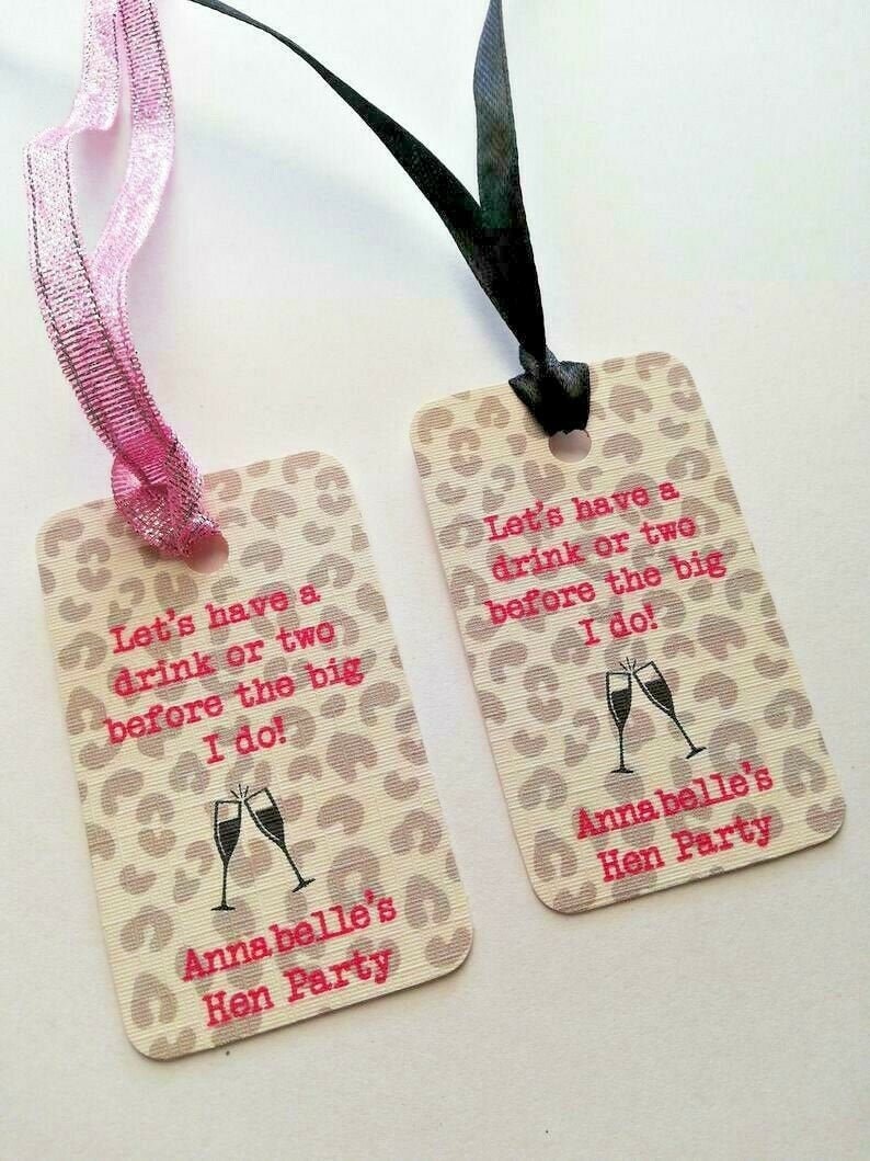 Leopard print hen party tags Leopard print Hen party tags | Etsy