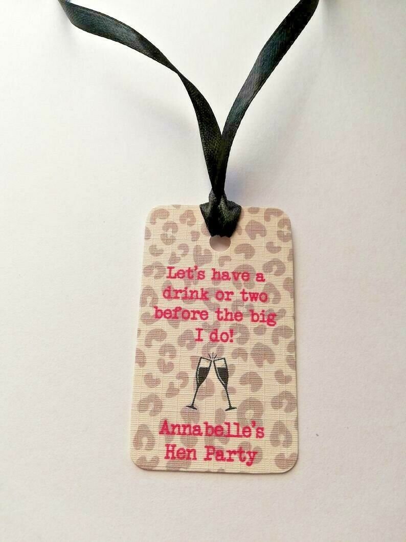 Leopard print hen party tags Leopard print Hen party tags | Etsy