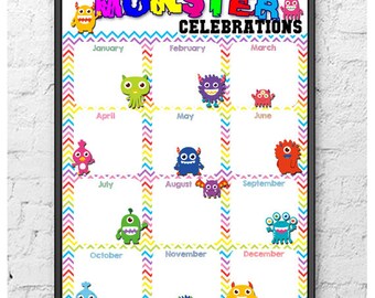 Birthday chart | Etsy