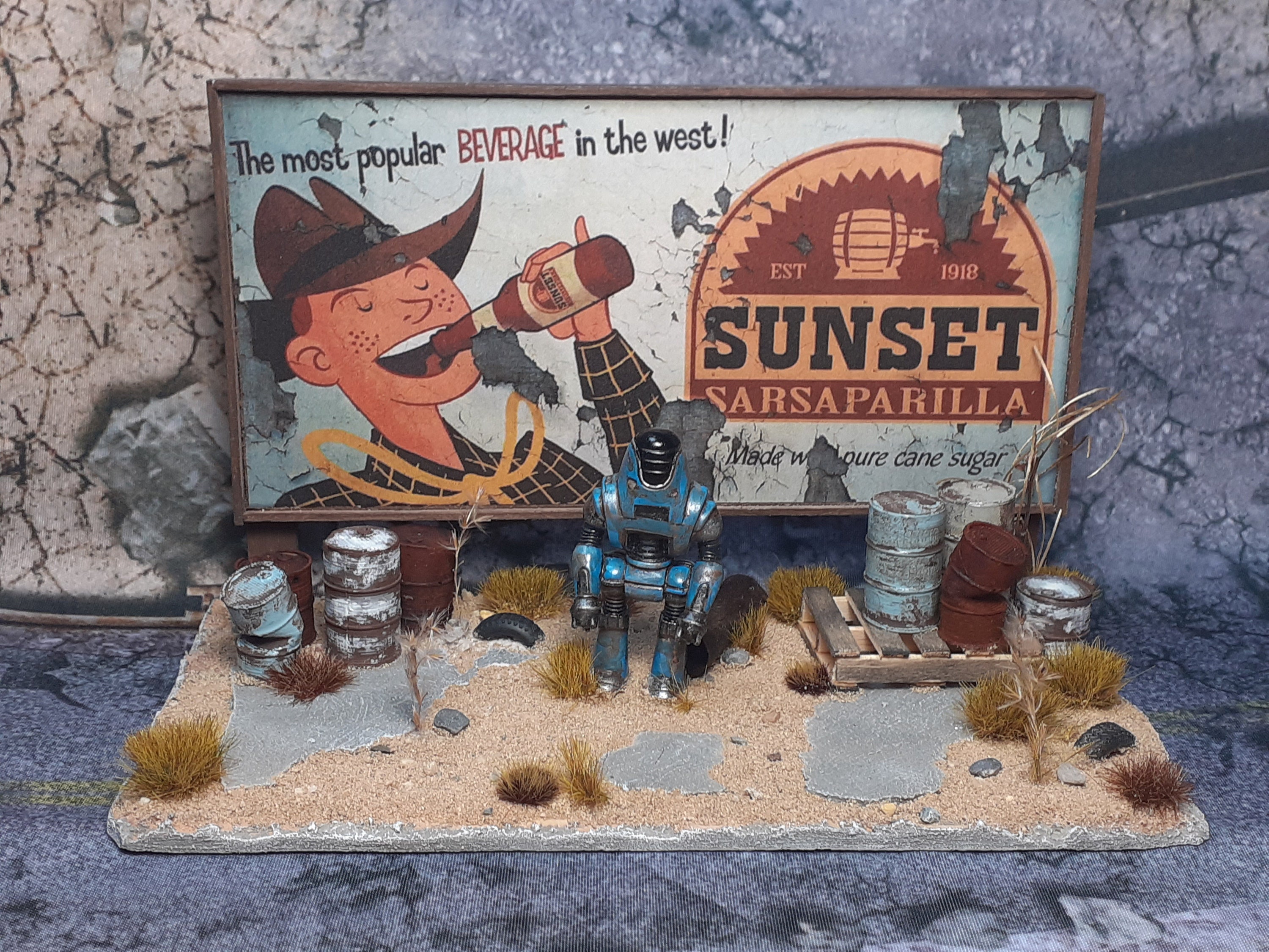 Fallout Post Apocalyptic Diorama Wasteland Model With - Etsy