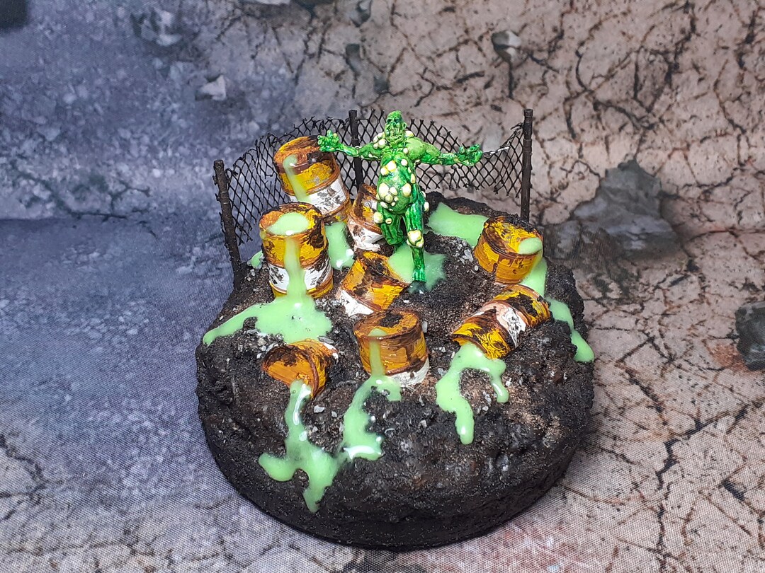 Fallout Radioactive Barrels & Bloated Glowing One Ghoul Model Diorama ...