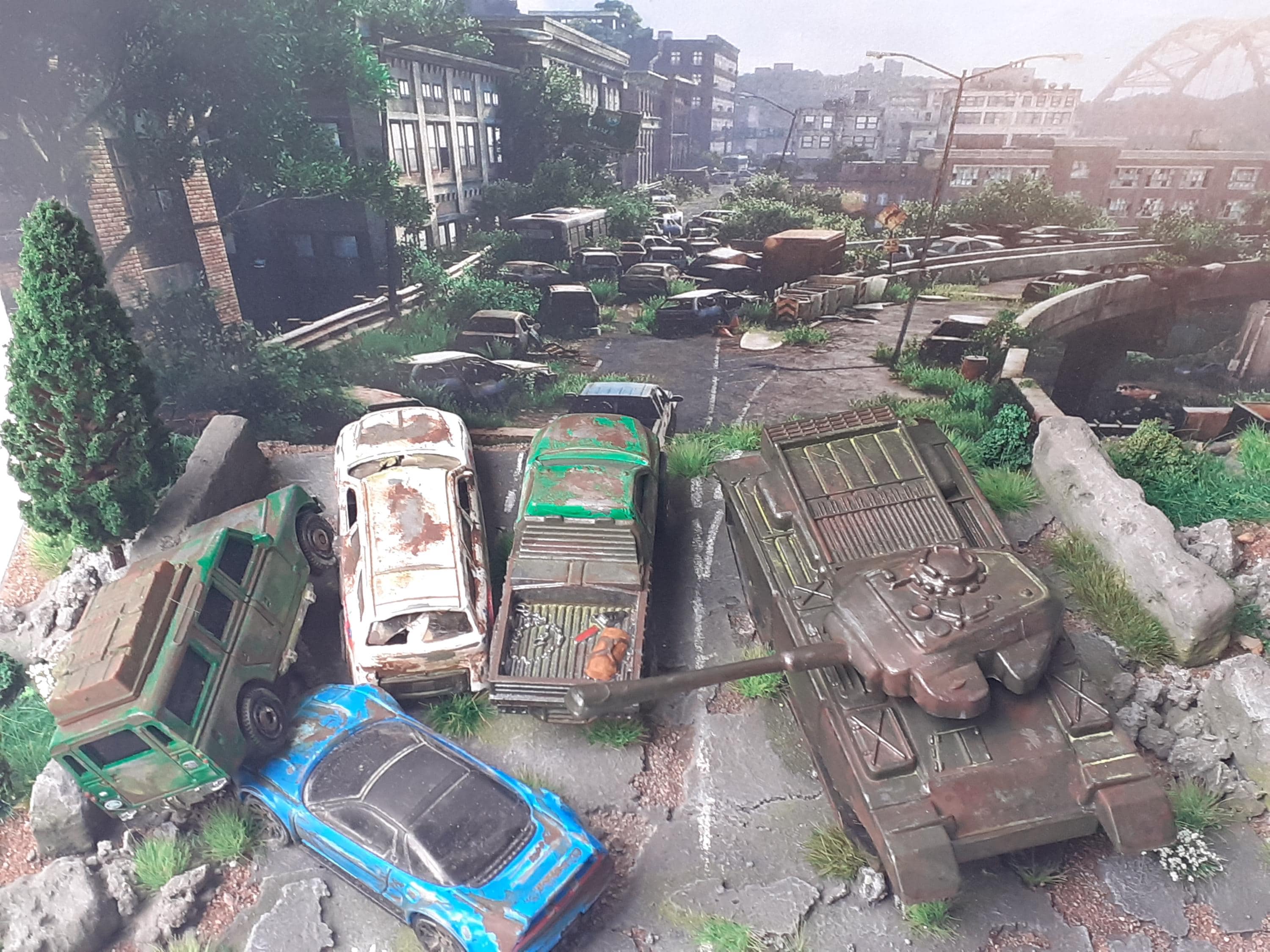 Post-apocalyptic Zombie Abandoned City Highway | Car Display Scene ...