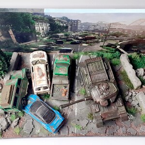 Post-apocalyptic Zombie Abandoned City Highway | Car Display Scene ...