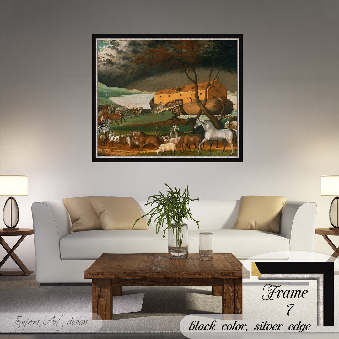 Impressão em tela da Arca de Noé de Edward Hicks: emoldurada ou sem ...