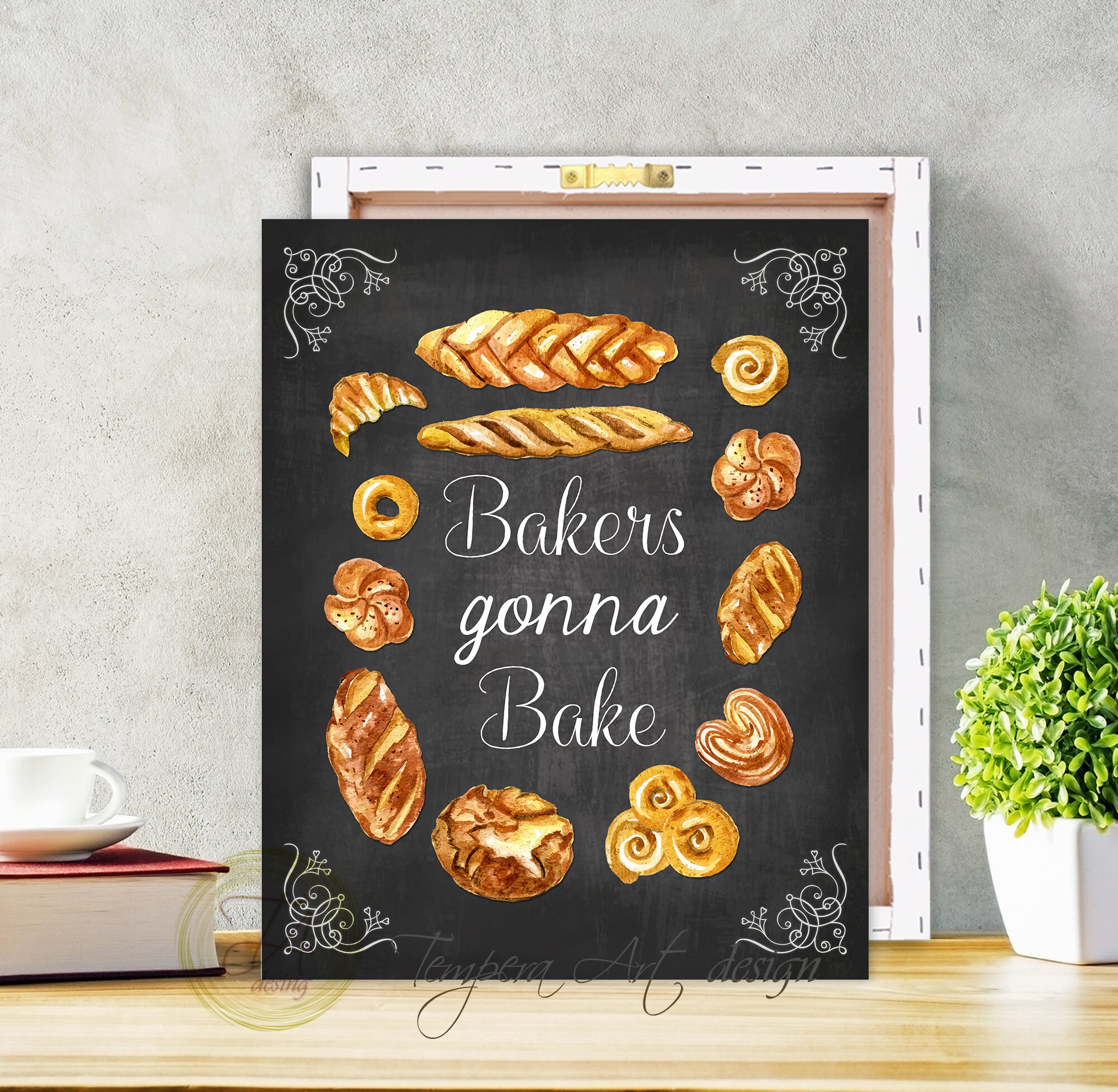 Bakery Bakery Sign Bakery Print Kitchen Chalkboard Bakery | Etsy