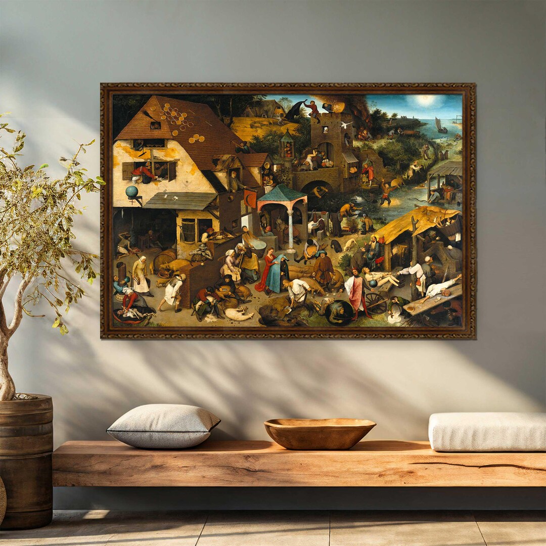 The Dutch Proverbs Print by Pieter Bruegel the Elder Reproduction on ...