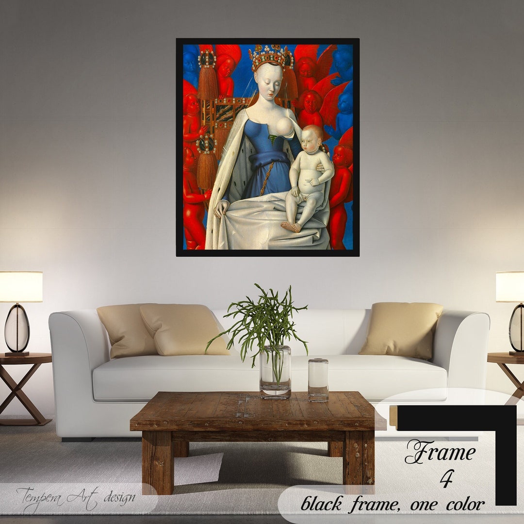 Virgin and Child Surrounded by Angels, Jean Fouquet Print, Madonna - Etsy