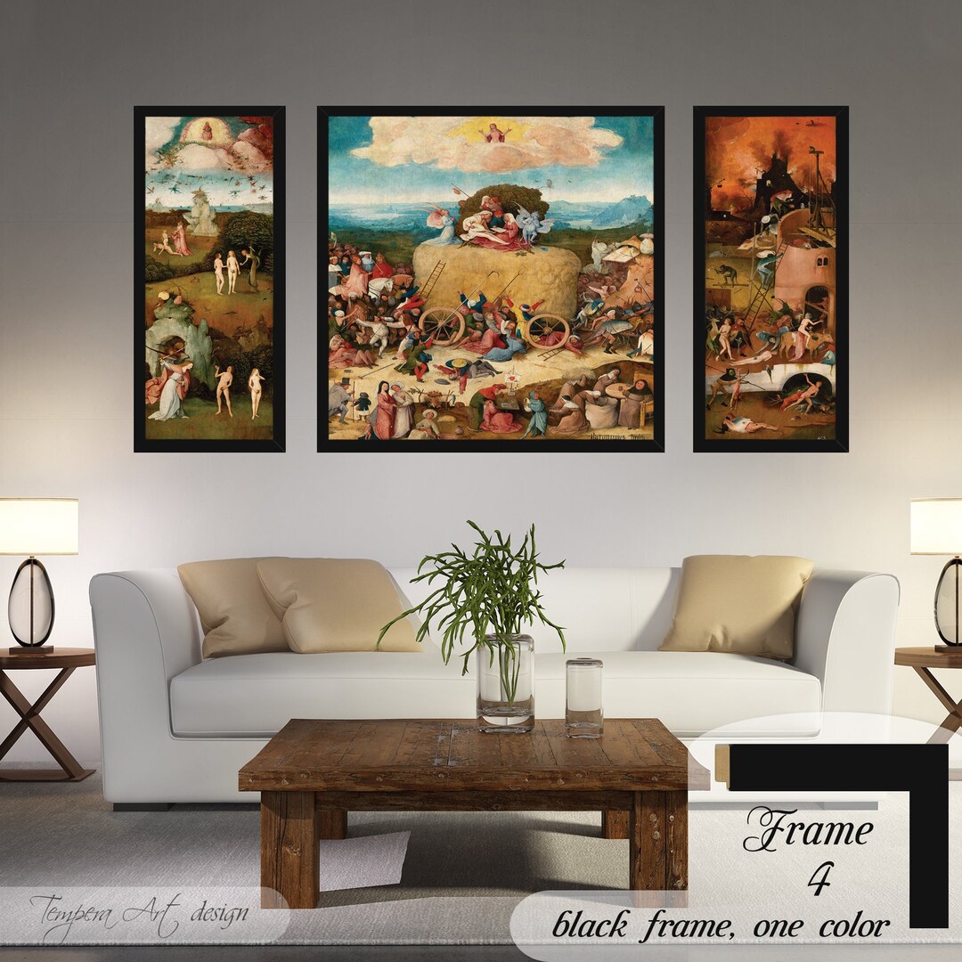 Hieronymus Bosch "the Haywain" Canvas Print: Framed Art Reproduction - Etsy